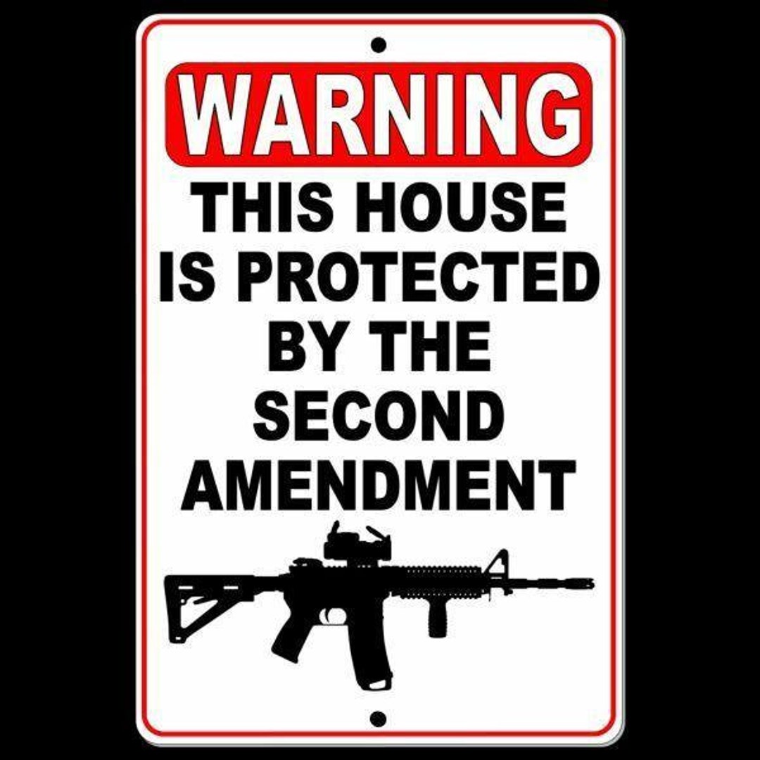 House Protected by the Second Amendment Sign Metal Nra WARNING Security ...