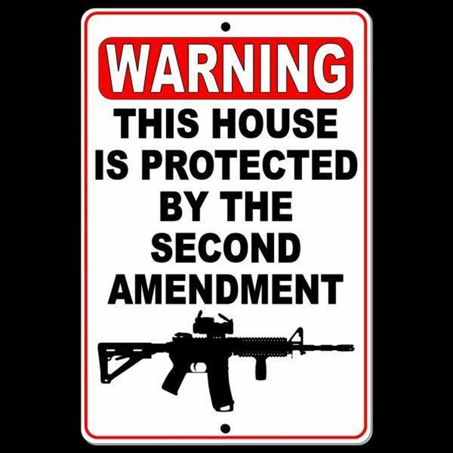 House Protected by the Second Amendment Sign Metal Nra WARNING Security ...