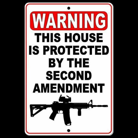 House Protected by the Second Amendment Sign Metal Nra WARNING | Etsy