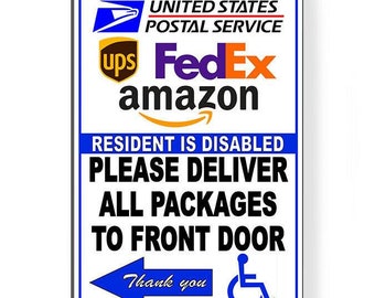 Please Leave All Packages Inside Storage Box Sign Metal USPS Deliveries ...