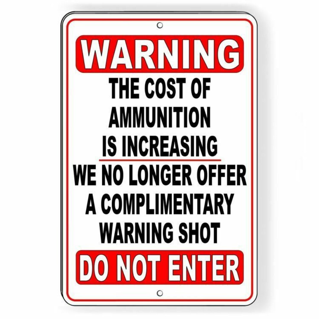No Trespassing No WARNING Shot Funny Metal Sign Private Propertysws003 ...