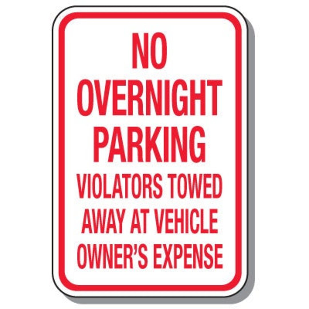 No Parking Signs - No Overnight Parking Violators Towed - Etsy