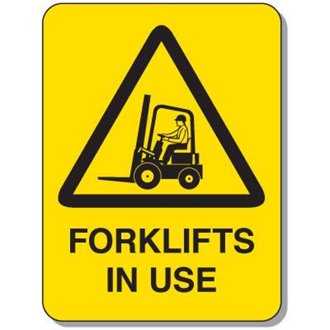 Mining Site Traffic Warning Signs - Forklifts in Use - Etsy