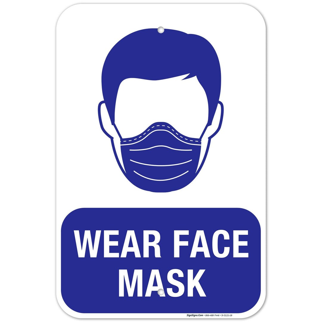 Wear Face Mask Sign - Etsy