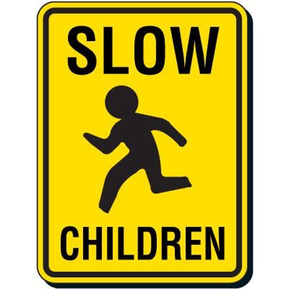 Slow Children Traffic Signs - Etsy