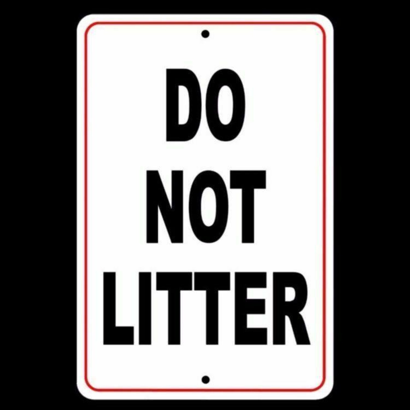 Do Not Litter No Littering Sign Security Metal WARNING Trash - Etsy