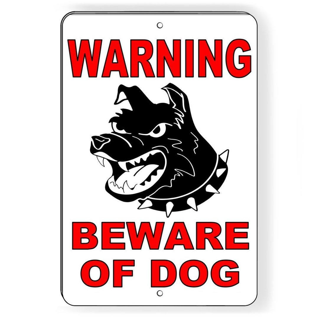 Warning Beware of Dog - Etsy