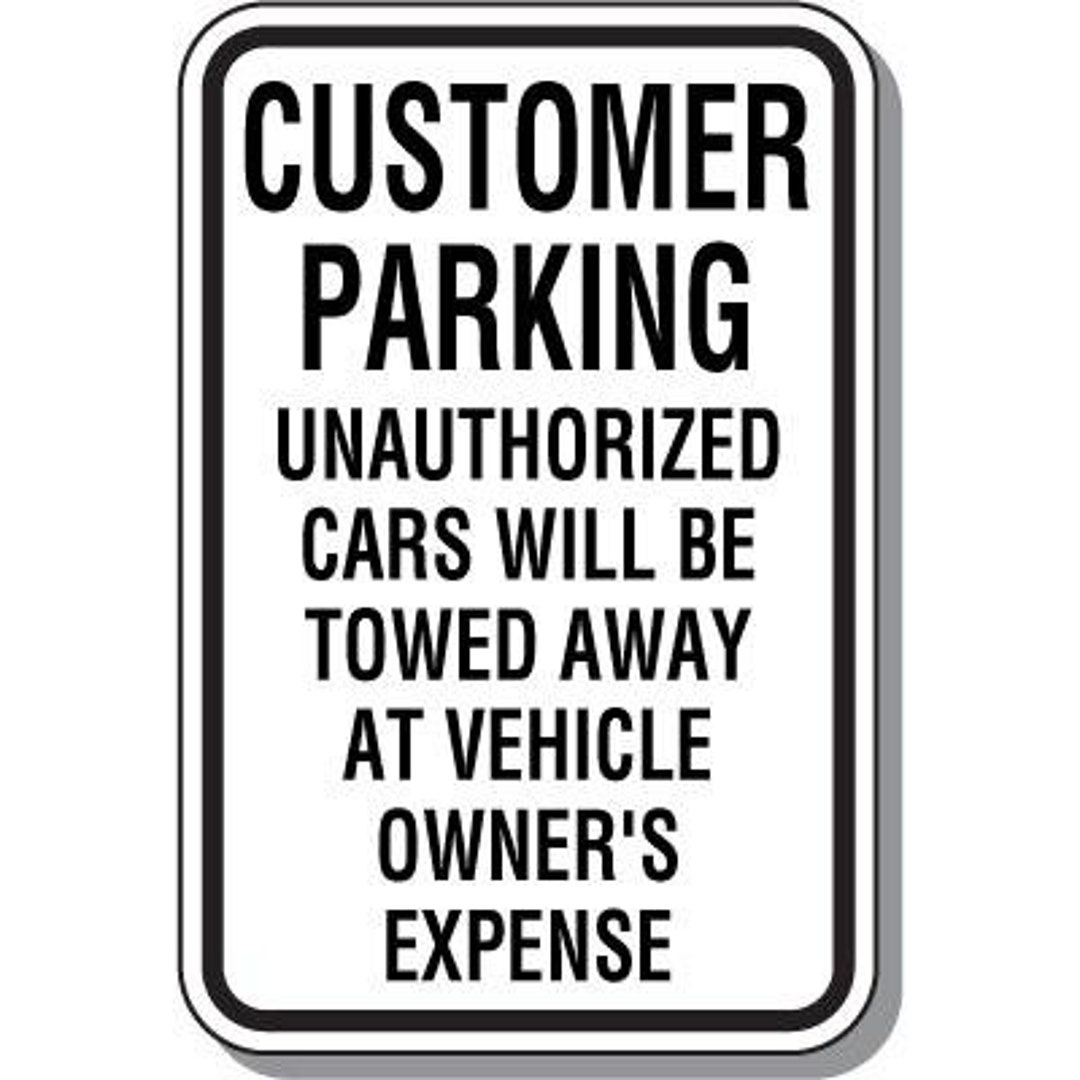Customer Parking Sign - Etsy