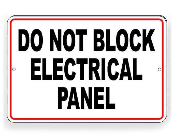 Do Not Block Electrical Panel Metal Sign WARNING Danger W088 - Etsy