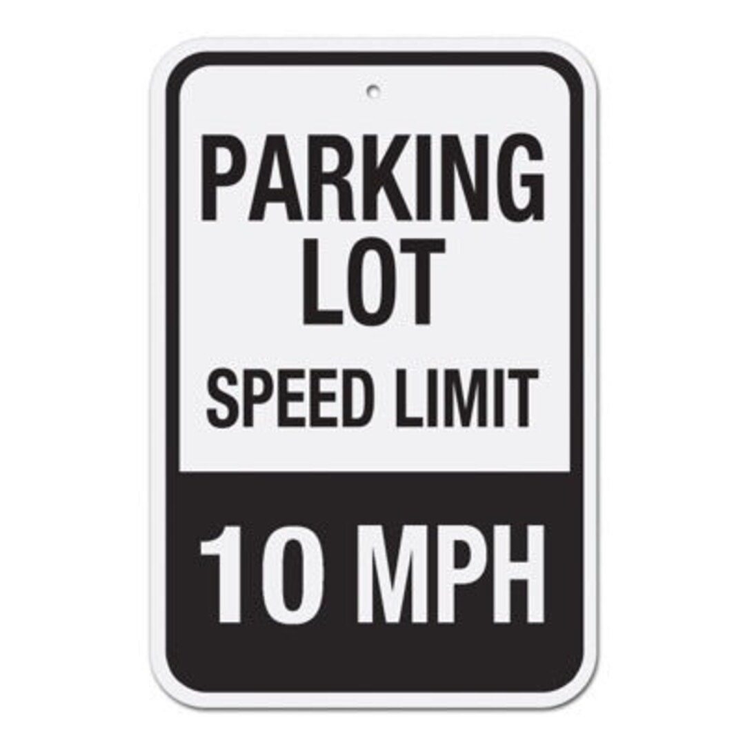 Parking Lot Speed Limit Signs - 10 MPH - Etsy