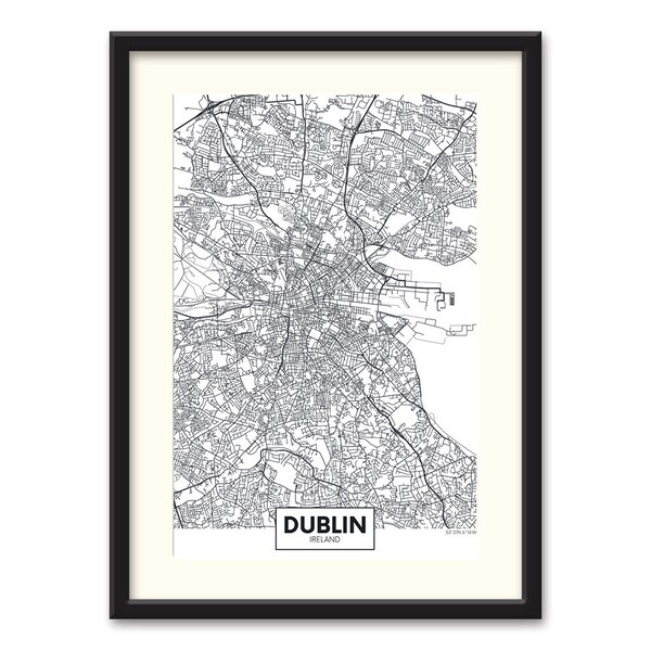Dublin City Print, Street Map Art - Etsy