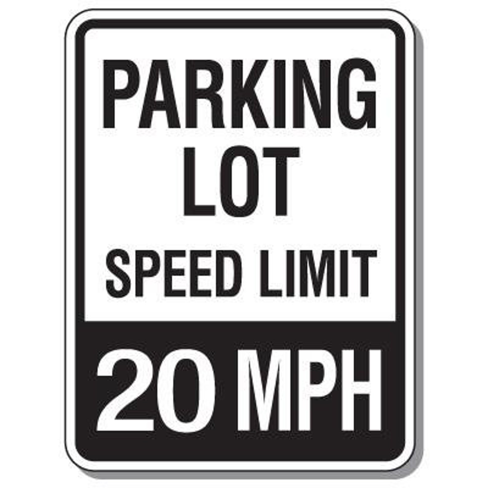 Parking Lot Speed Limit Signs 20 MPH - Etsy