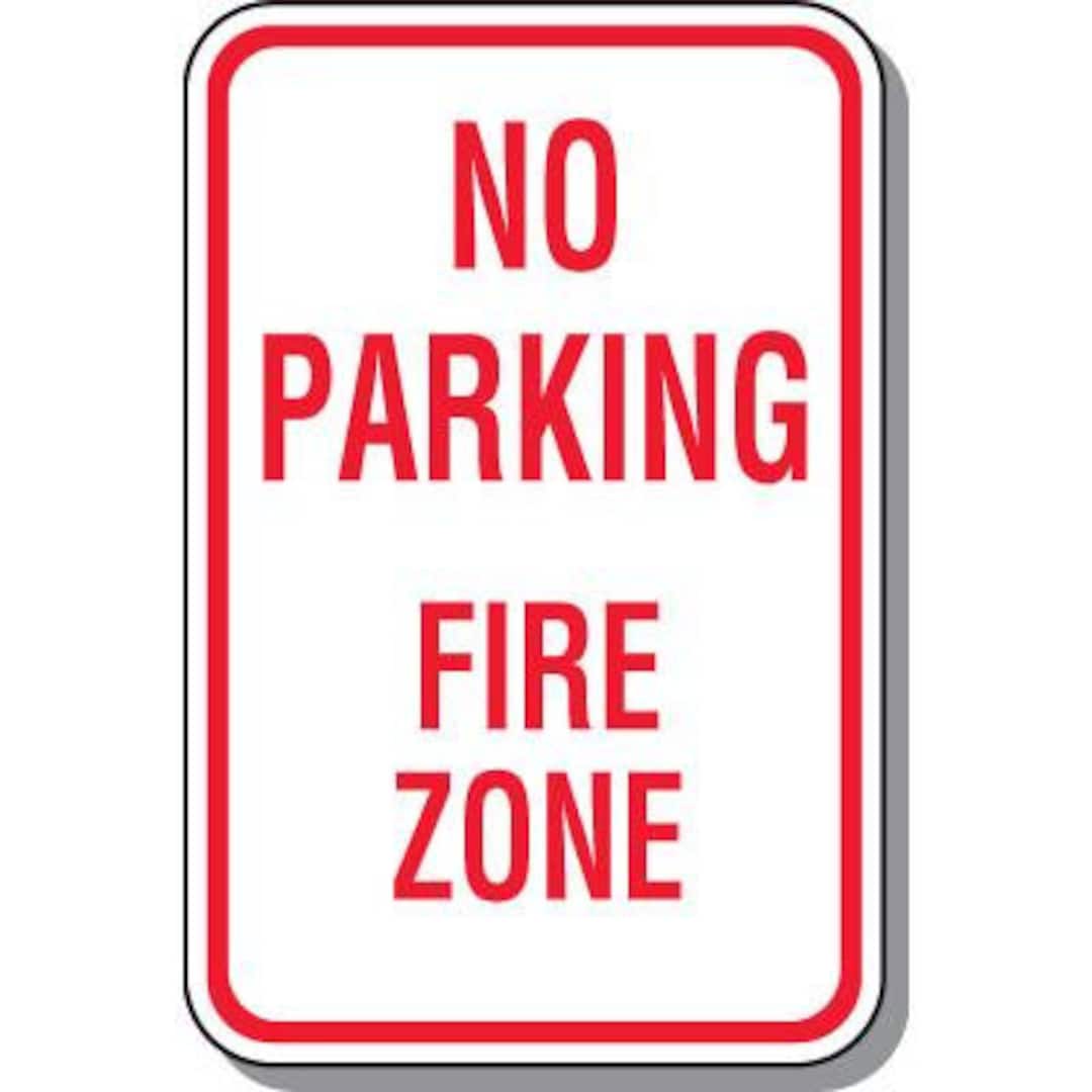 No Parking Fire Zone Sign - Etsy