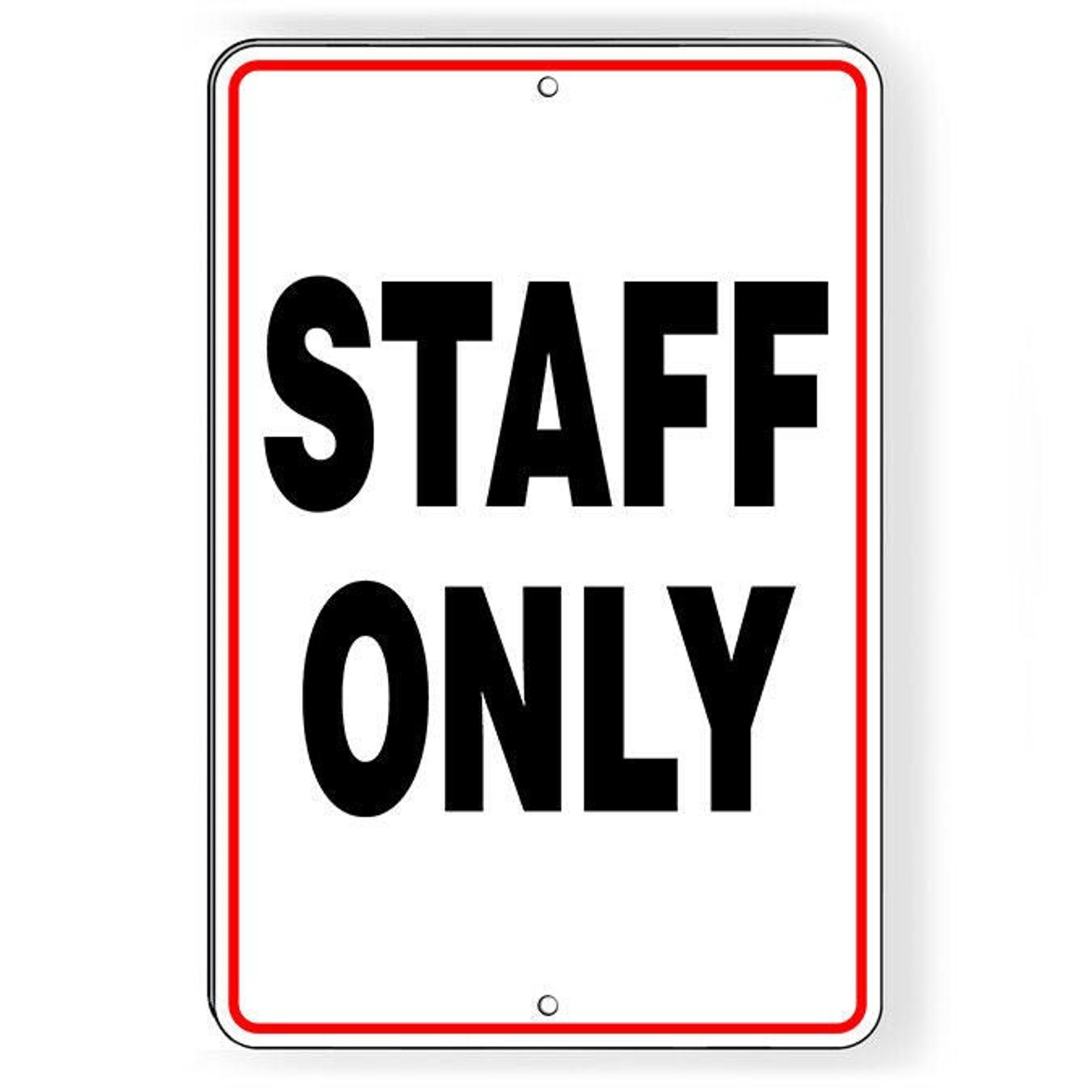 Staff Only Metal Sign Attention SI200 - Etsy