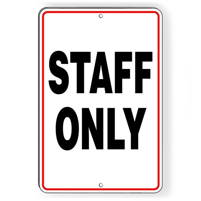 Staff Only Metal Sign Attention SI200 - Etsy