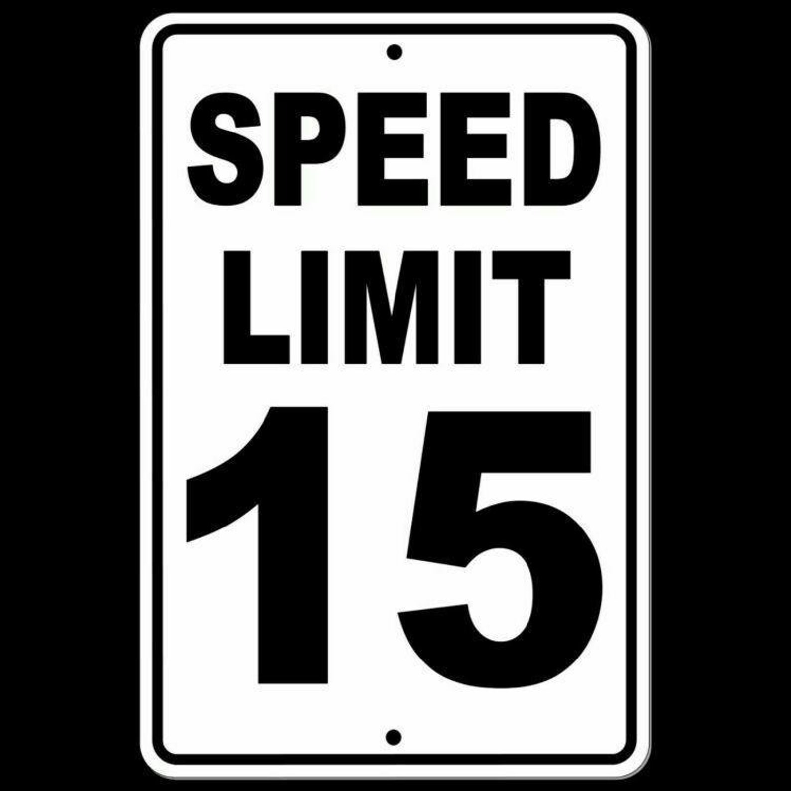 Speed Limit 15 Sign Metal MPH slow WARNING Traffic Road | Etsy