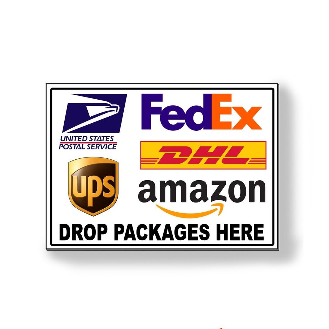 Delivery Instructions Drop Packages Here Amazon Usps Fedex Ups Dhl - Etsy