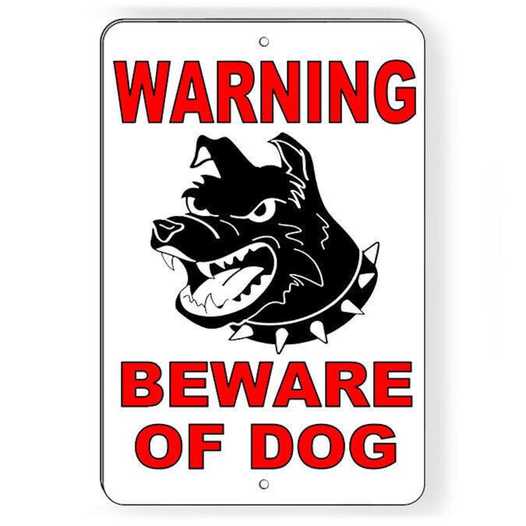 WARNING Beware of Dog Metal Sign Attack Beware Security - Etsy