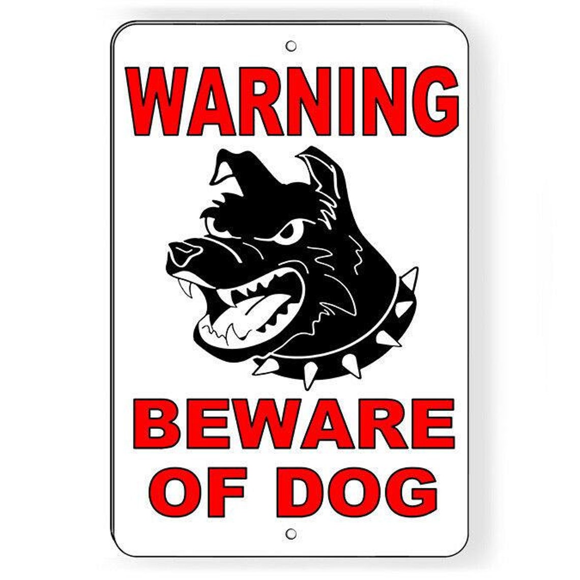 WARNING Beware of Dog Metal Sign Attack Beware Security - Etsy