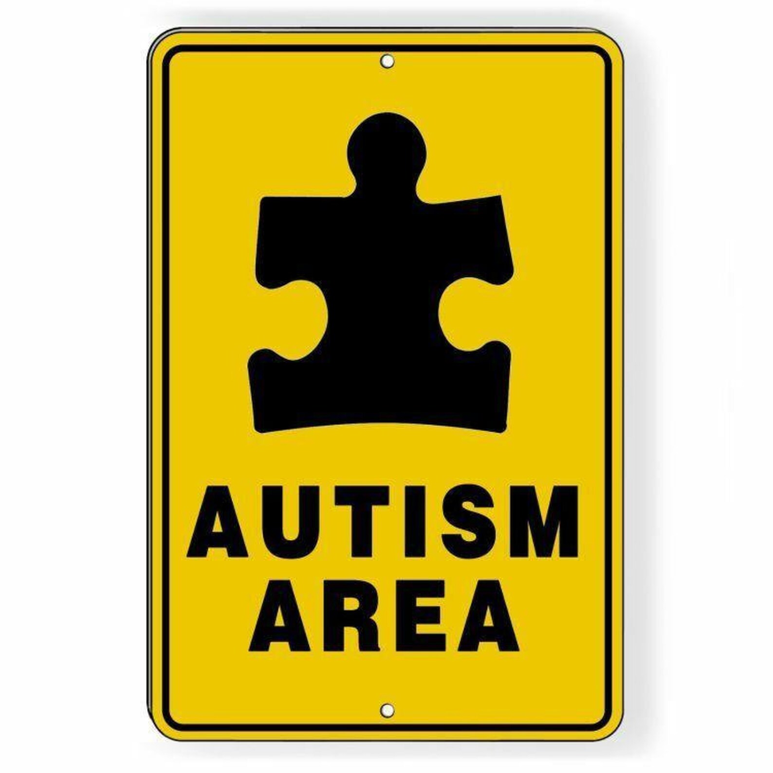 Autism Area Sign Metal Warning Driveway - Etsy