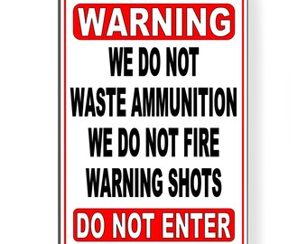 Ammunition Warning | Etsy