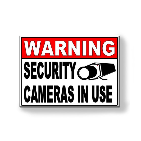 Warning Security Cameras in Use | Etsy