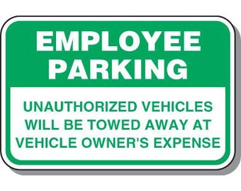 Employee Parking Sign - Etsy