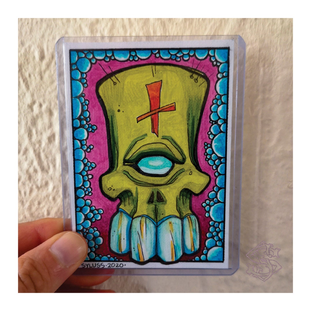 Unique Mini Original Art -(baseball Card Size) No:2 in Series ...