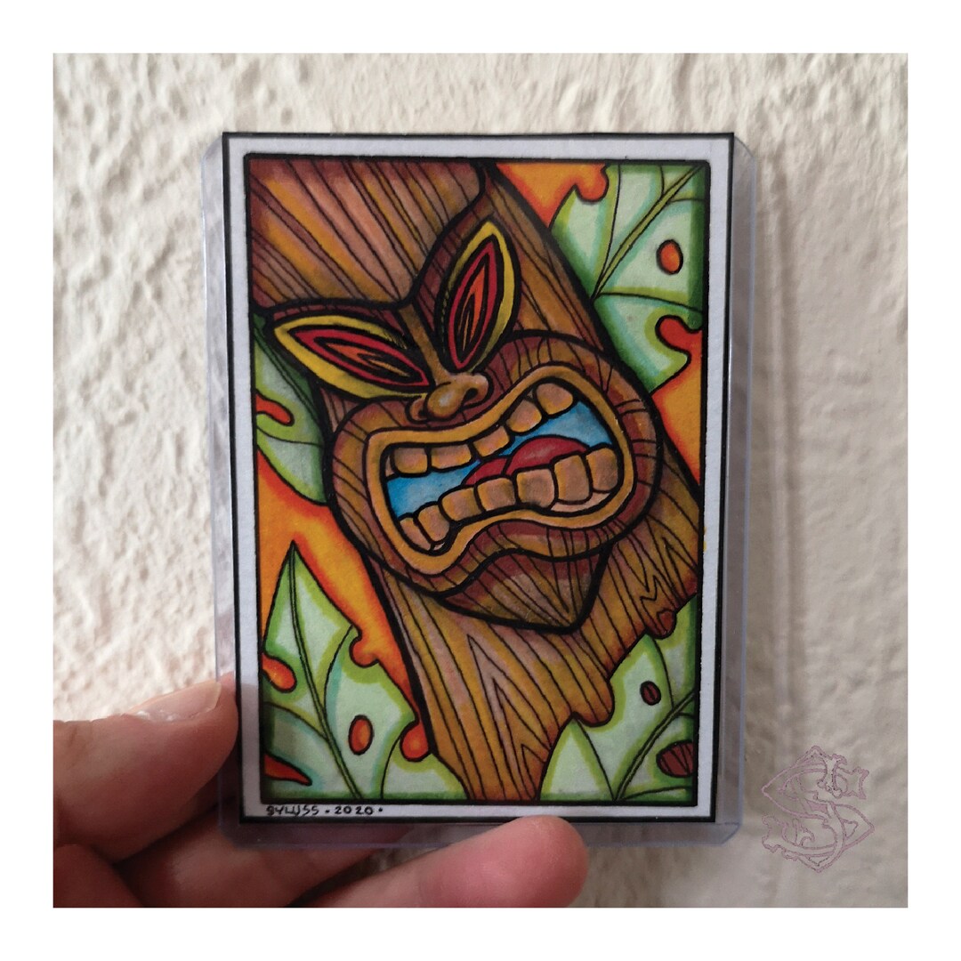 Unique Mini Original Art baseball Card Size No:28 in Series. Promarker ...