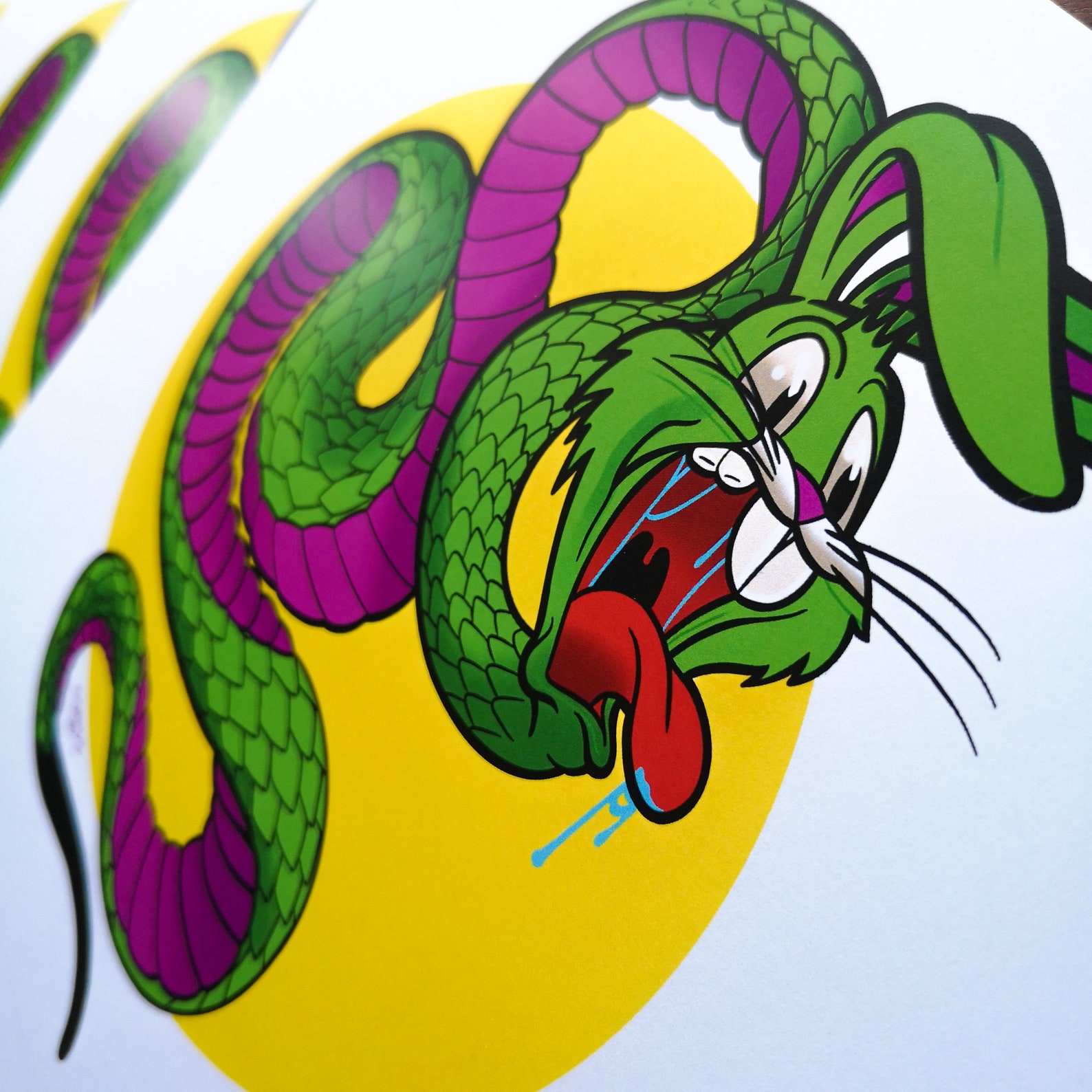 Crazy Rabbit Classic Cartoon Art Print - Etsy