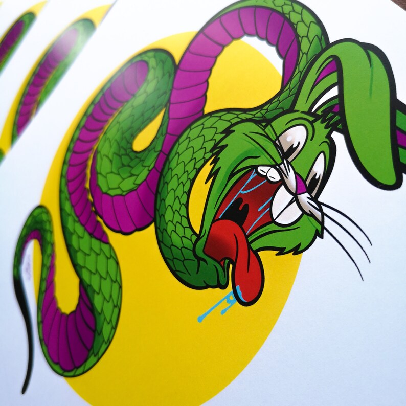 Crazy Rabbit Classic Cartoon Art Print - Etsy