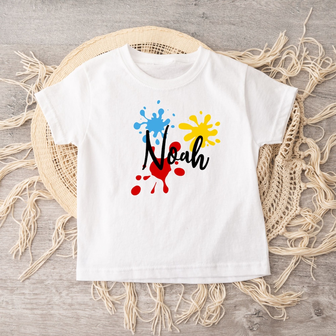 Personalized Paint Splatter Tshirt for Children, Kids Custom Splatter ...