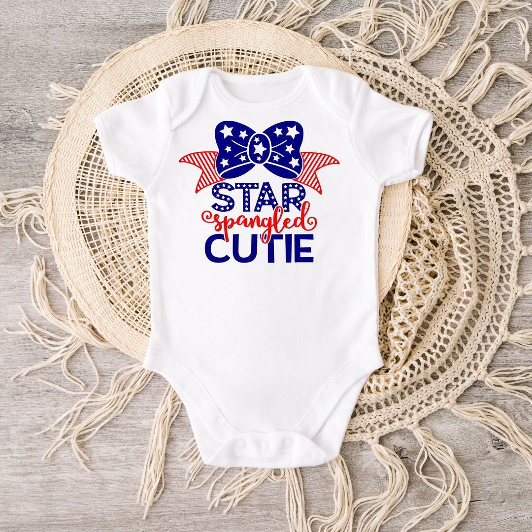 Star Spangled Cutie Bodysuit, Independence Day Bodysuit, 4th of July ...