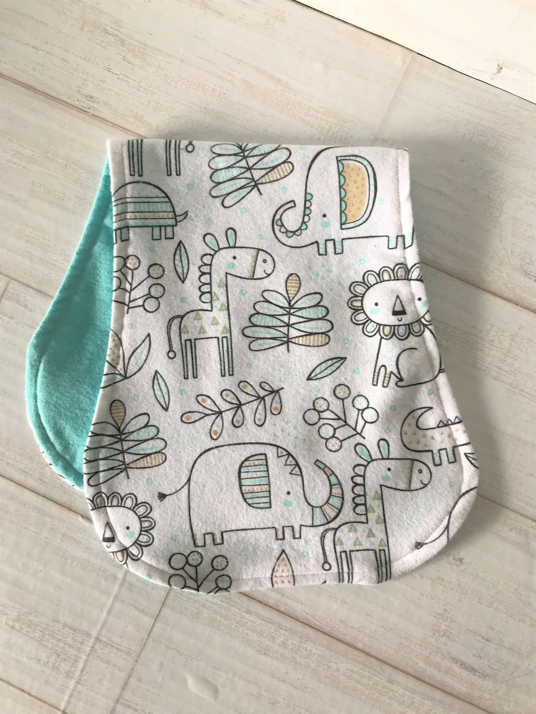 Zoo Animal Burp Cloth Animal Drool Cloth Safari Burp Rag - Etsy
