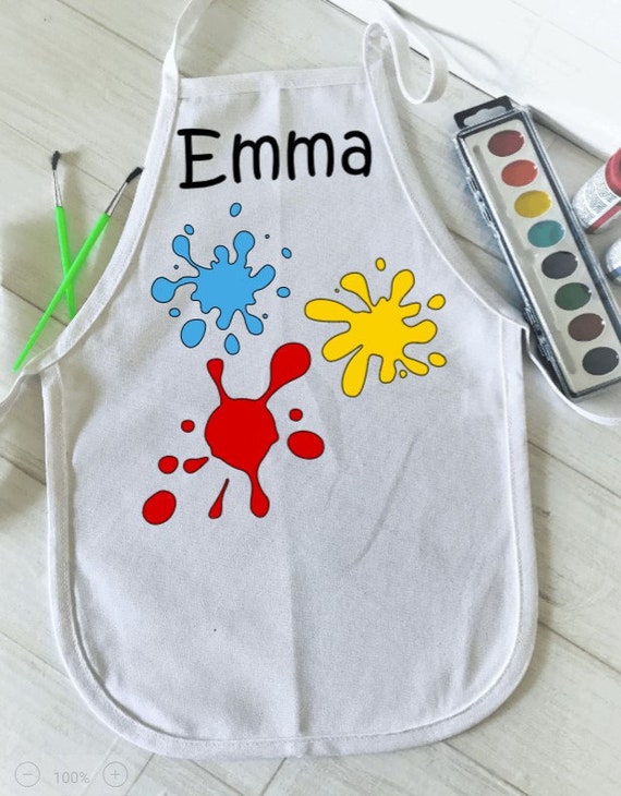 Kids Craft Apron Personalized Craft Apron for Kids Paint Splatter Apron Art Apron for Kids Personalized Kids Paint Splatter Smock Etsy