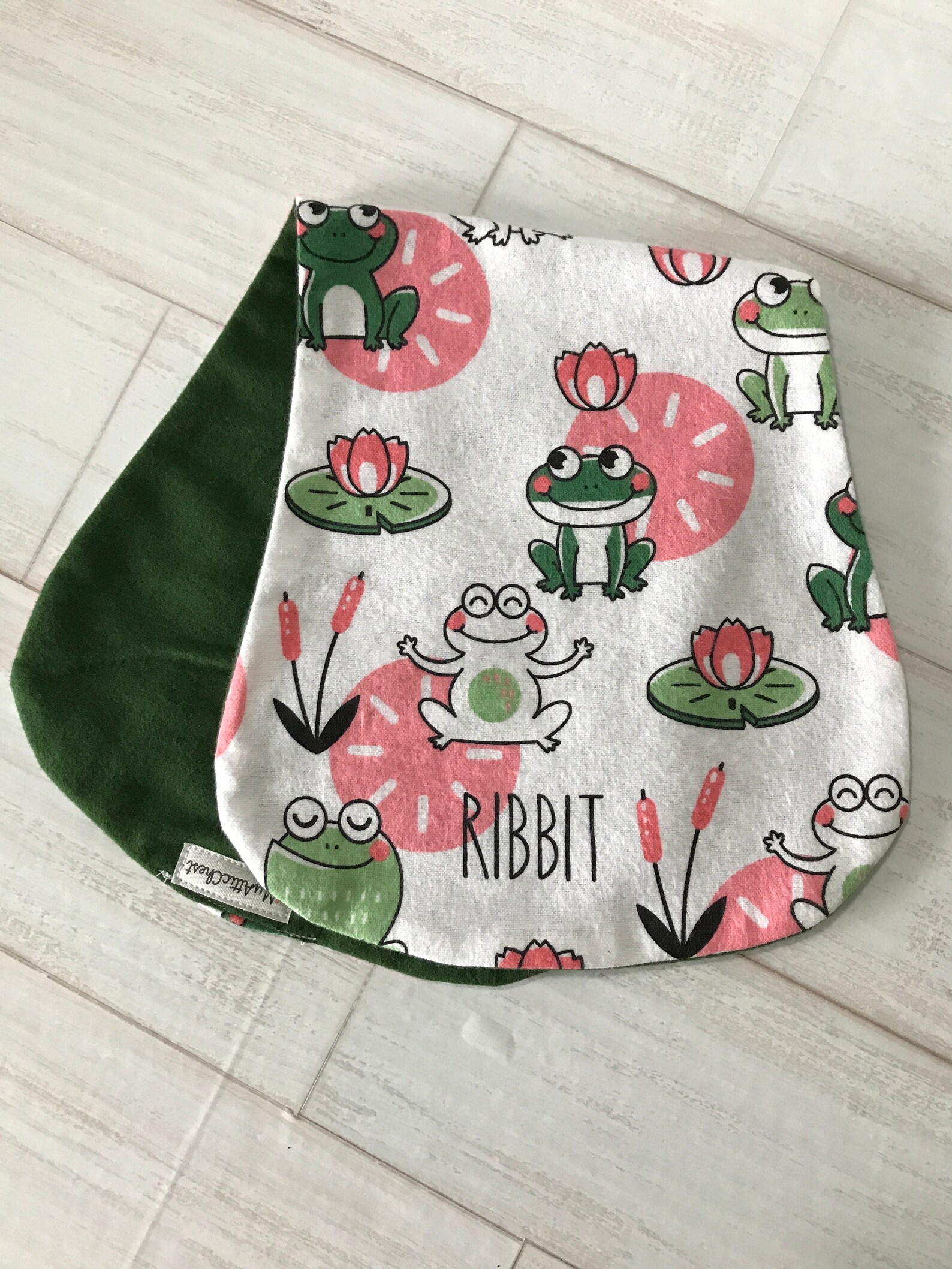 Frog Spit up Cloths Baby Spit Up Cloths Custom Baby Burp | Etsy