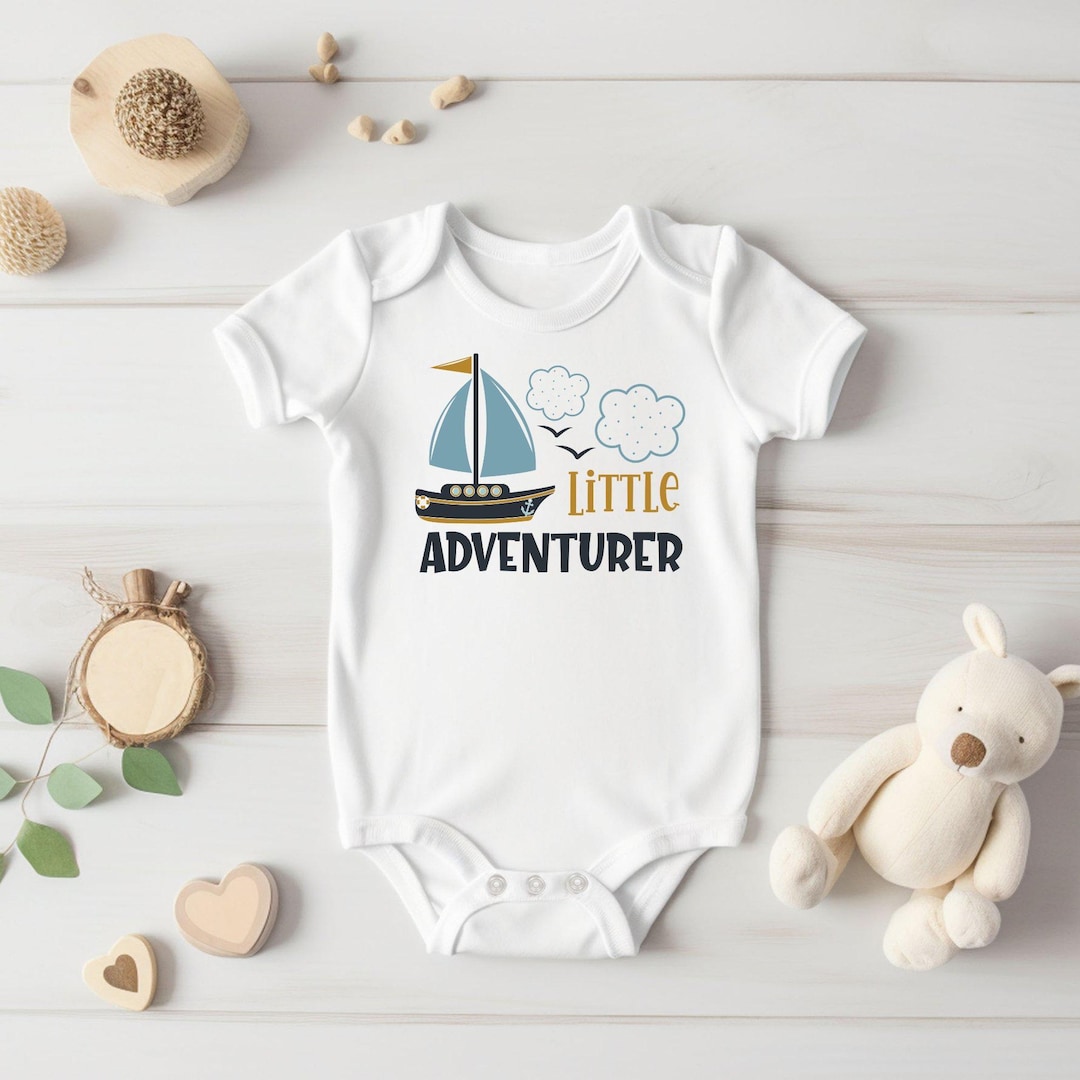 Little Adventurer Baby Bodysuit, Nautical Sailboat Infant Outfit ...