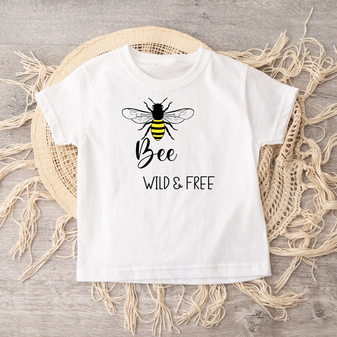 Bee Wild and Free Shirt, Honey Bee Kids Shirt, Kids Bee Shirt, Bumble ...
