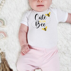Cute as Can Bee, Honey Bee Baby Outfit, Cute Baby Bee Bodysuit, Bumble ...