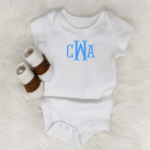 Monogrammed Baby Bodysuit, Monogrammed Bodysuit, Personalized Baby ...