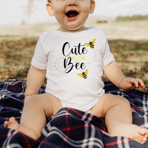 Cute as Can Bee, Honey Bee Baby Outfit, Cute Baby Bee Bodysuit, Bumble ...