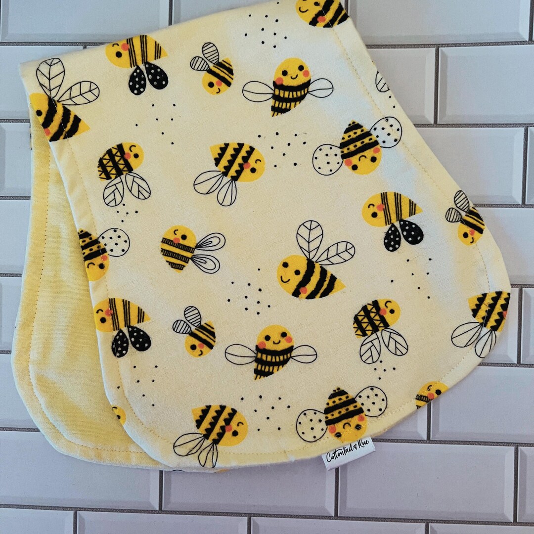 Bumble Bee Burp Cloth, Bee Nursery Theme, Busy Bee Burp Cloth, Bumble ...