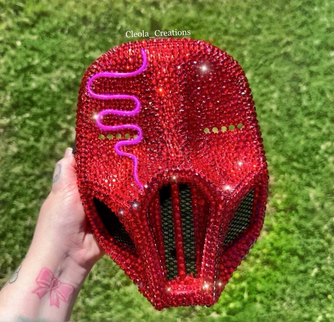 Sickick DJ Mask Crystalized With LED - Etsy
