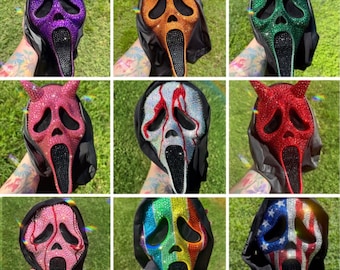 Rhinestone Ghost Face SCREAM Mask - Etsy