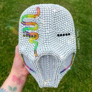 Rainbow White Sickick DJ Mask - Etsy