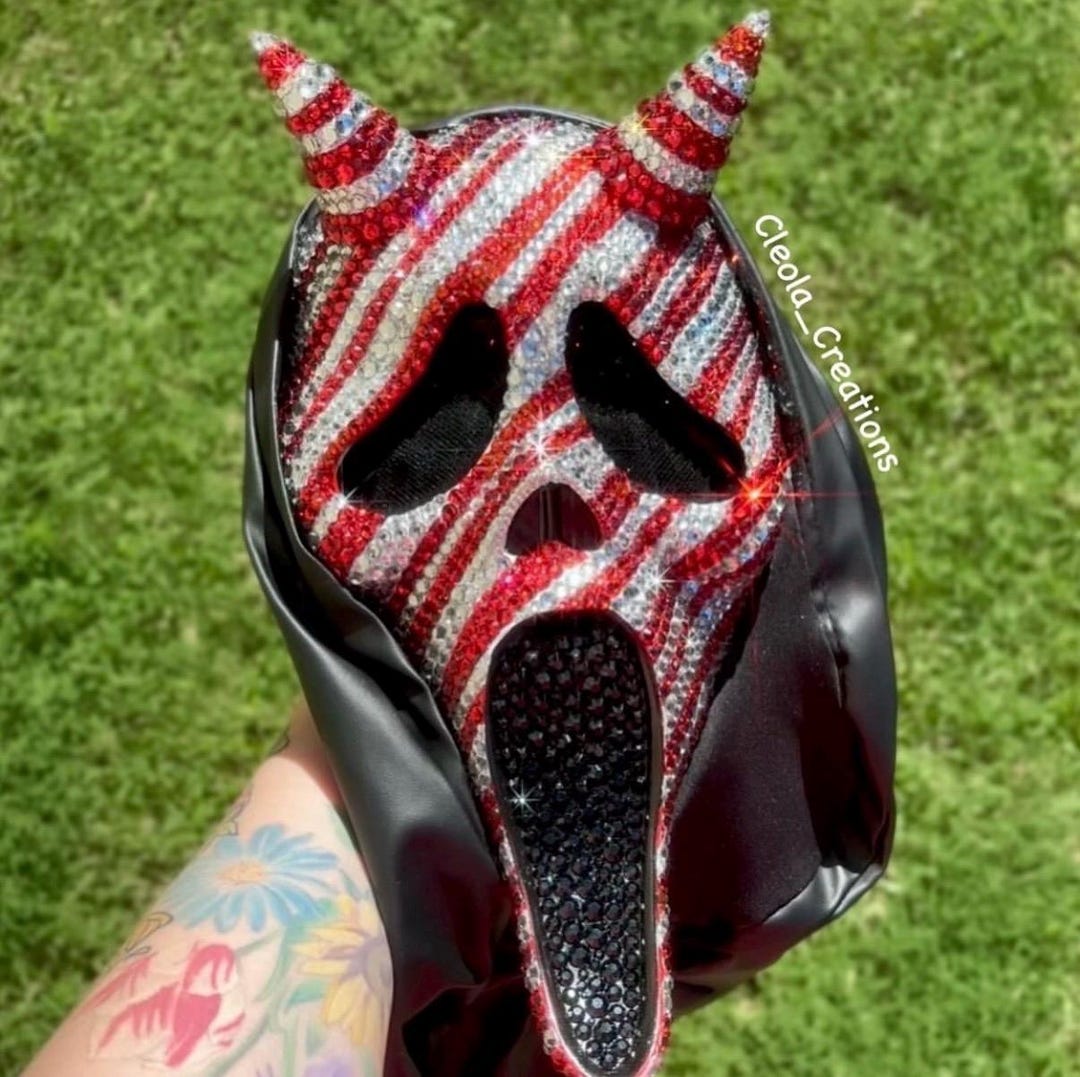 Ghostface Candy Cane Devil Mask - Etsy