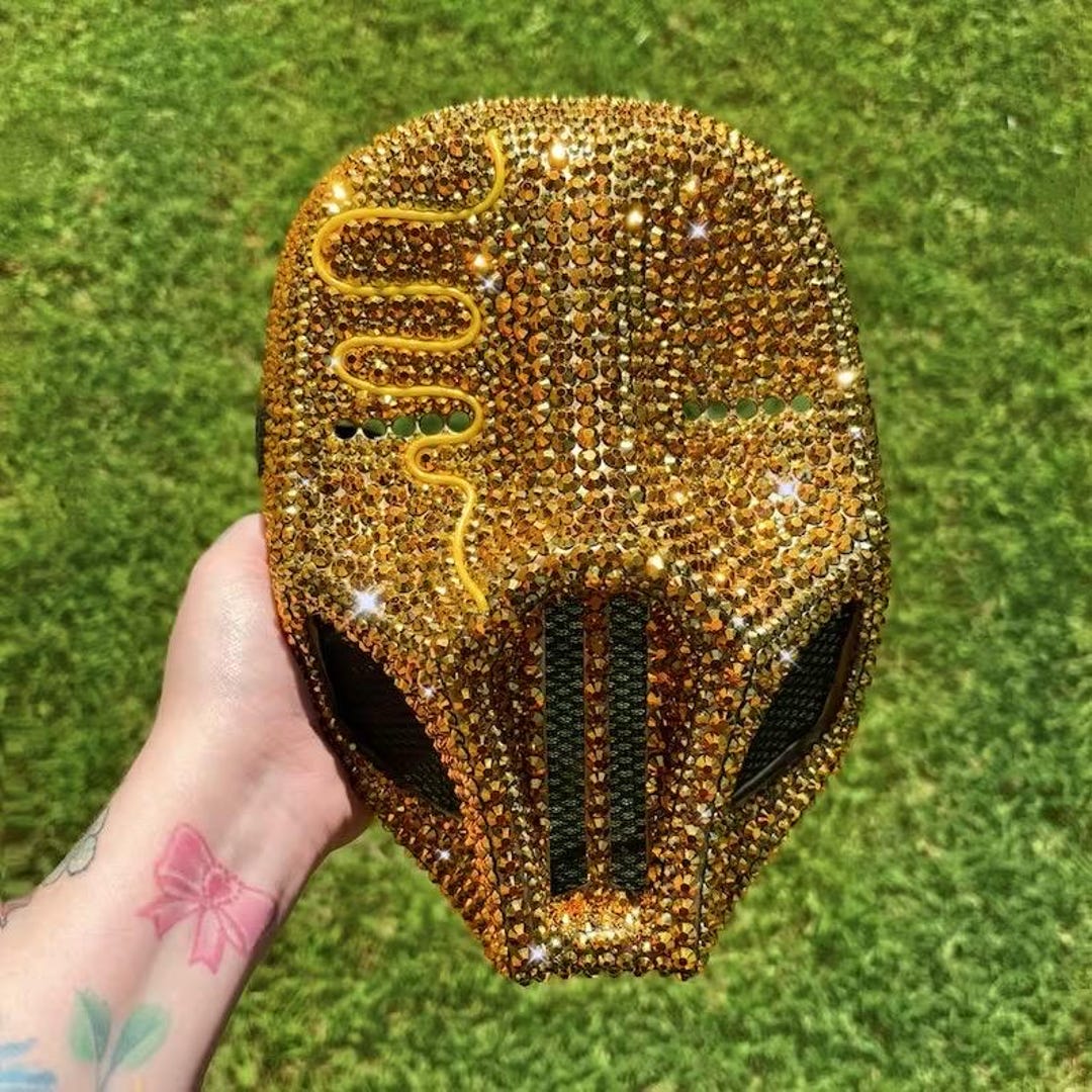 Gold LED Sickick Dj Mask - Etsy