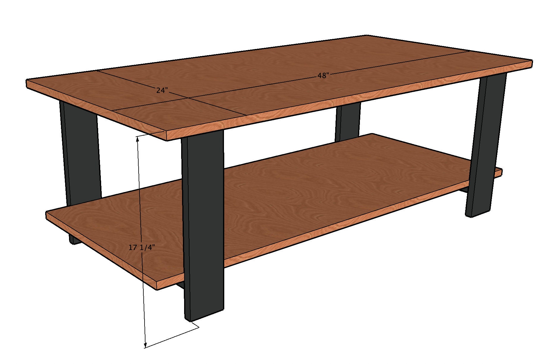Modern/rustic Coffee Table Plans - Instant PDF Download - DIY Easy ...