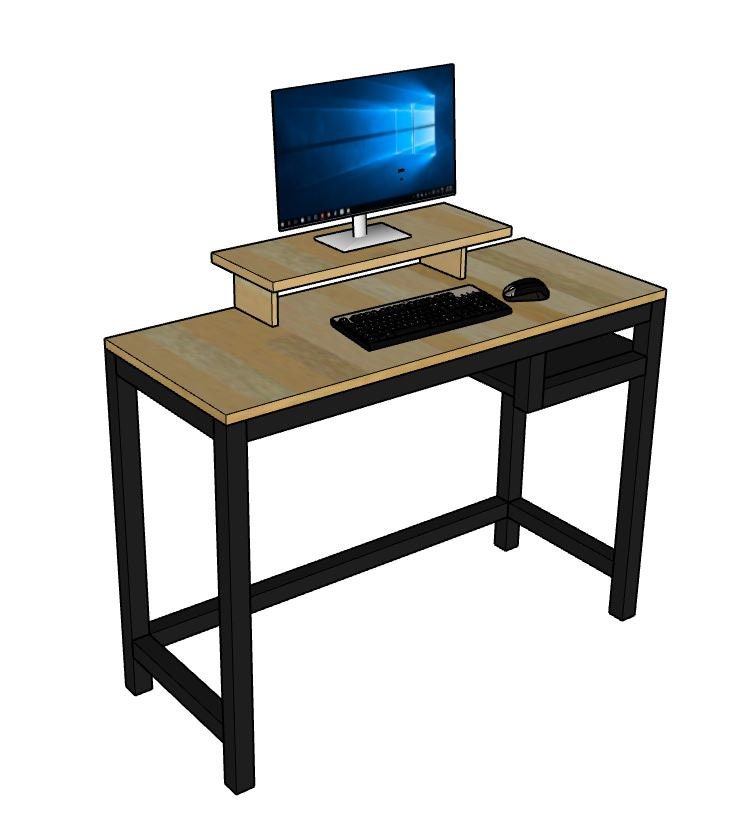 Mid Century Modern Office Desk Plans - Instant PDF Download - DIY ...