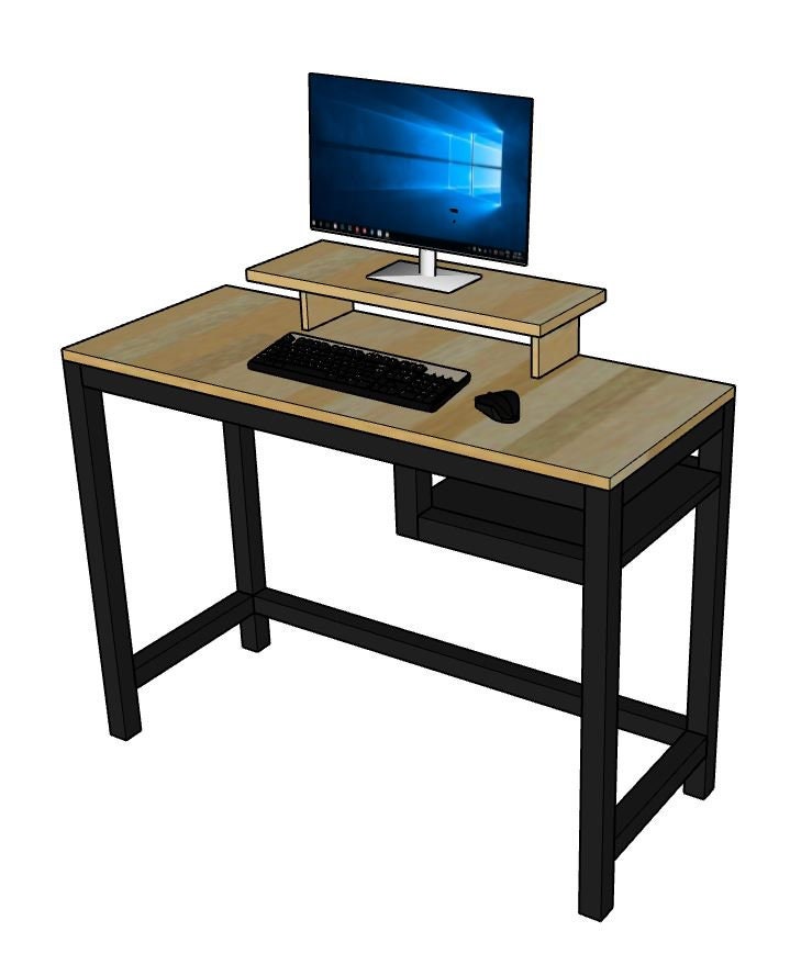 Mid Century Modern Office Desk Plans - Instant PDF Download - DIY ...